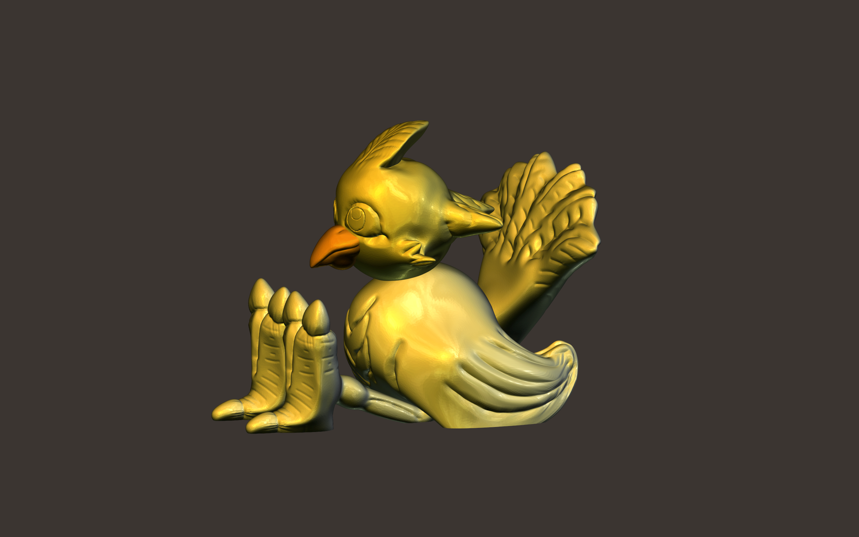 6cm tall chocobo by Scotties3dprints | Download free STL model ...