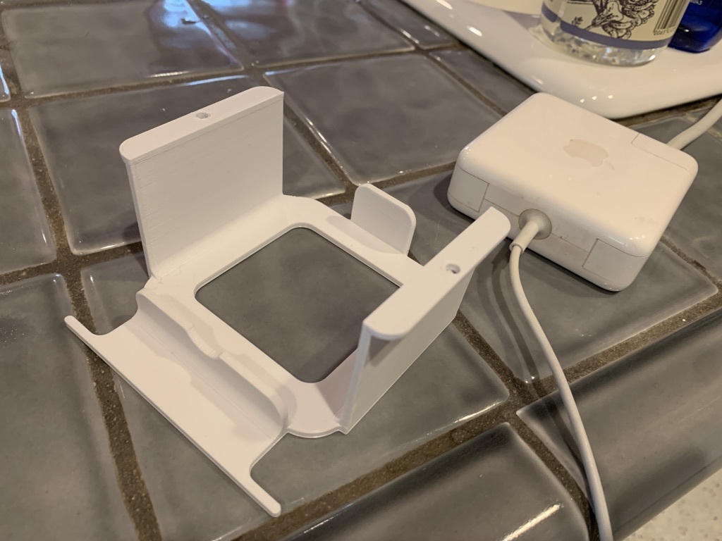 MacBook Pro Power Adapter Under-table bracket by todbot | Download free ...