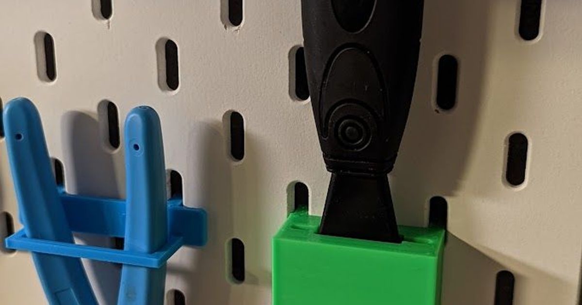 Scraper holder for IKEA Skadis by Anders | Download free STL model ...