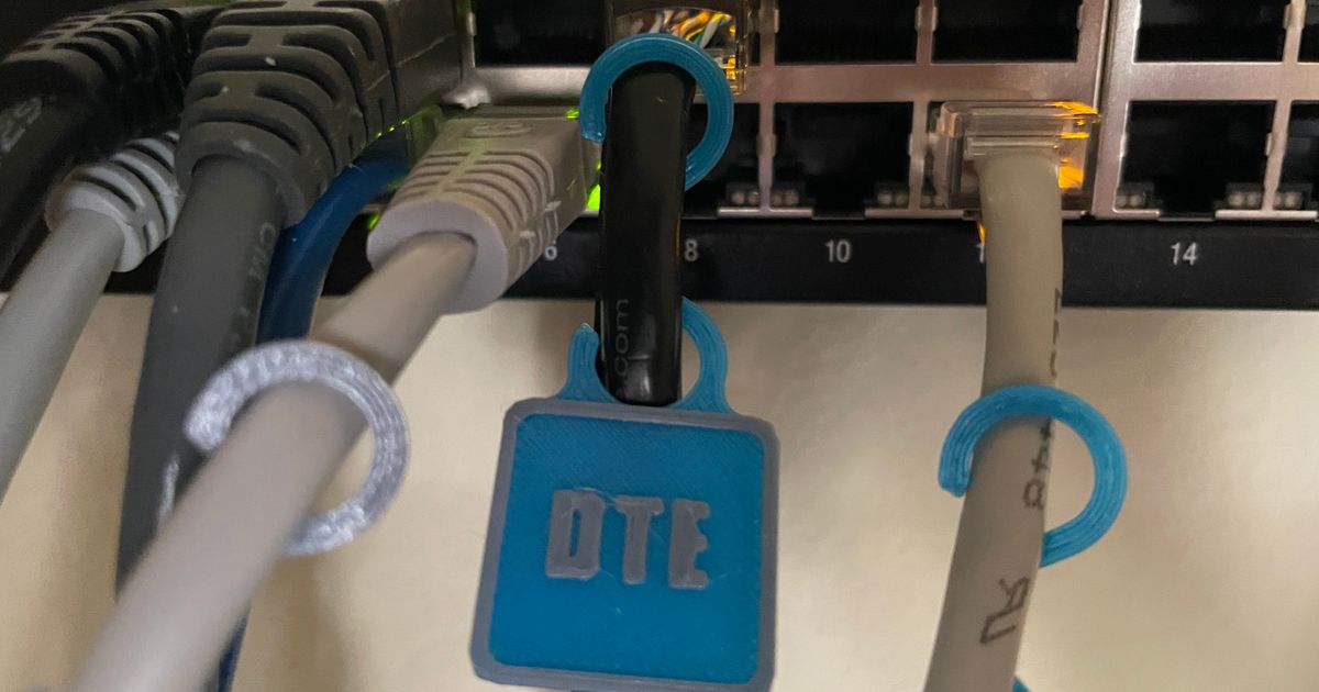 Customizable Text Cable Tag by Thynix | Download free STL model ...