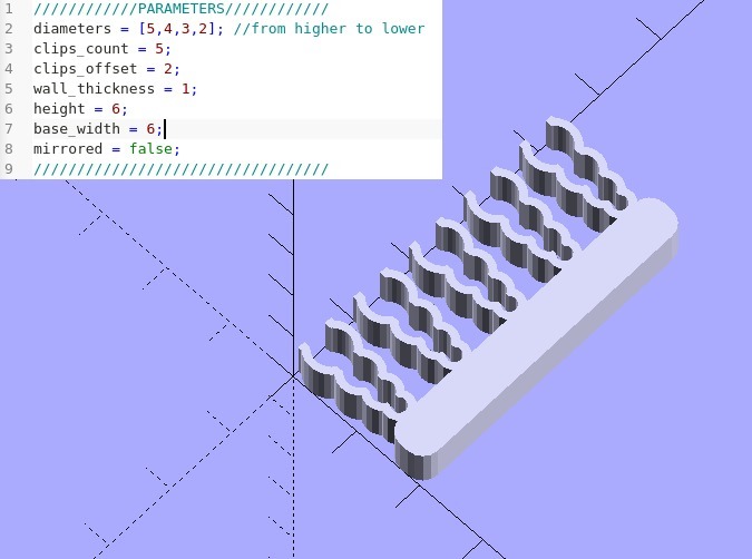 Customizable Cable Comb by Alexey Seklenkov | Download free STL model ...