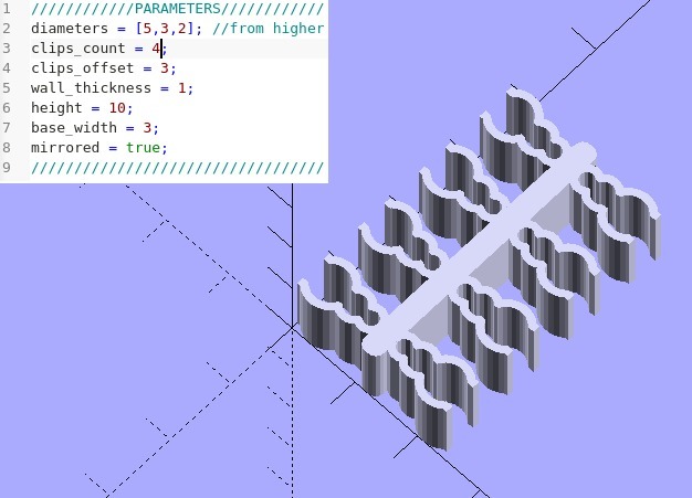 Customizable Cable Comb by Alexey Seklenkov | Download free STL model ...