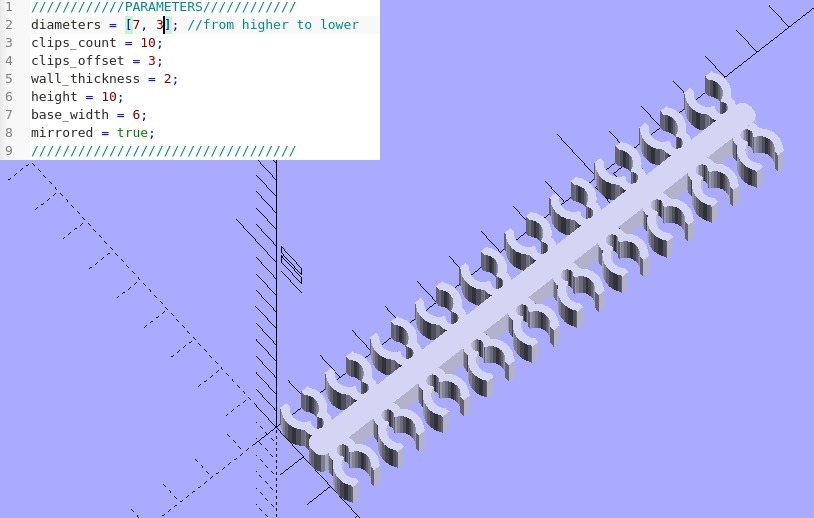 Customizable Cable Comb by Alexey Seklenkov | Download free STL model ...