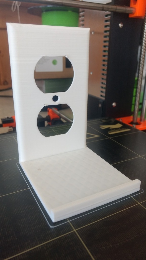 Electric outlet cover with shelf by o9guy | Download free STL model ...