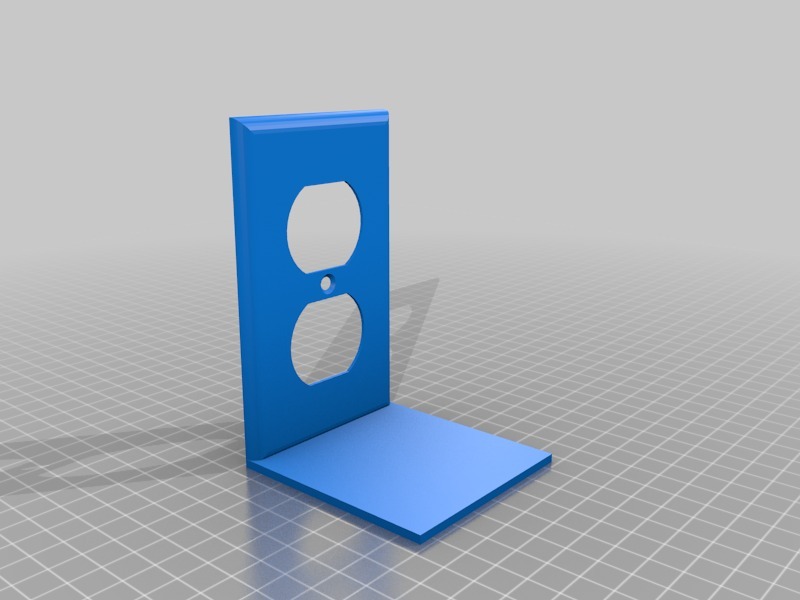 Electric outlet cover with shelf by o9guy | Download free STL model ...