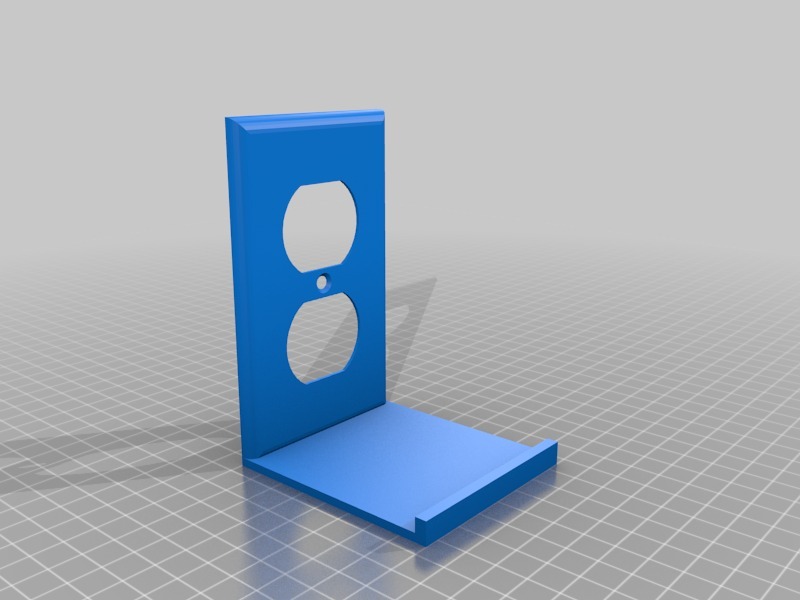 Electric outlet cover with shelf by o9guy | Download free STL model ...