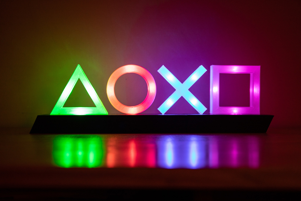Playstation Icons Lights by aelkaim | Download free STL model ...