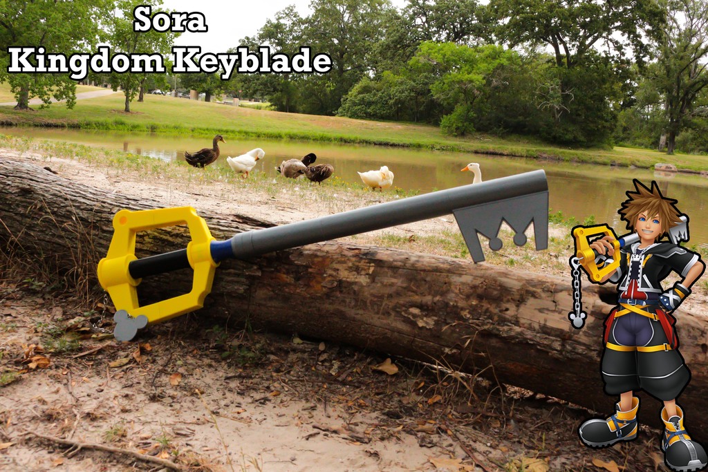 Kingdom Keyblade (Sora's Keyblade) - Kingdom Hearts - Cosplay Prop by ...