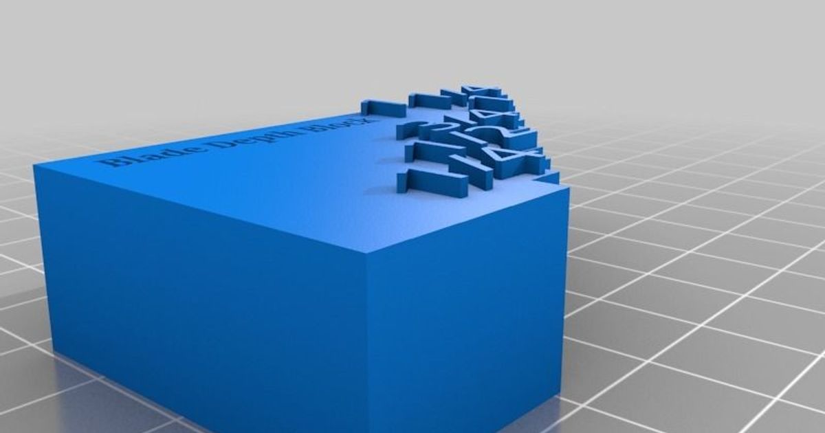 Depth Block by Chris Bair | Download free STL model | Printables.com