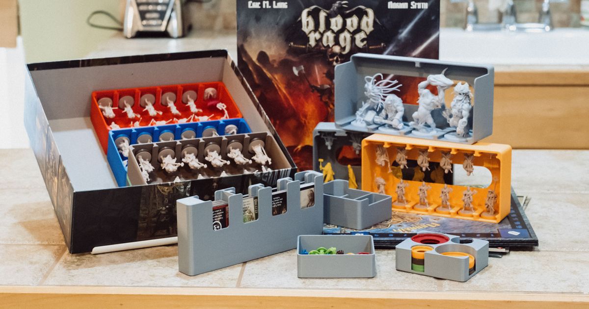 Board Game Organizer - Blood Rage von Josh-3d | Kostenloses STL-Modell ...