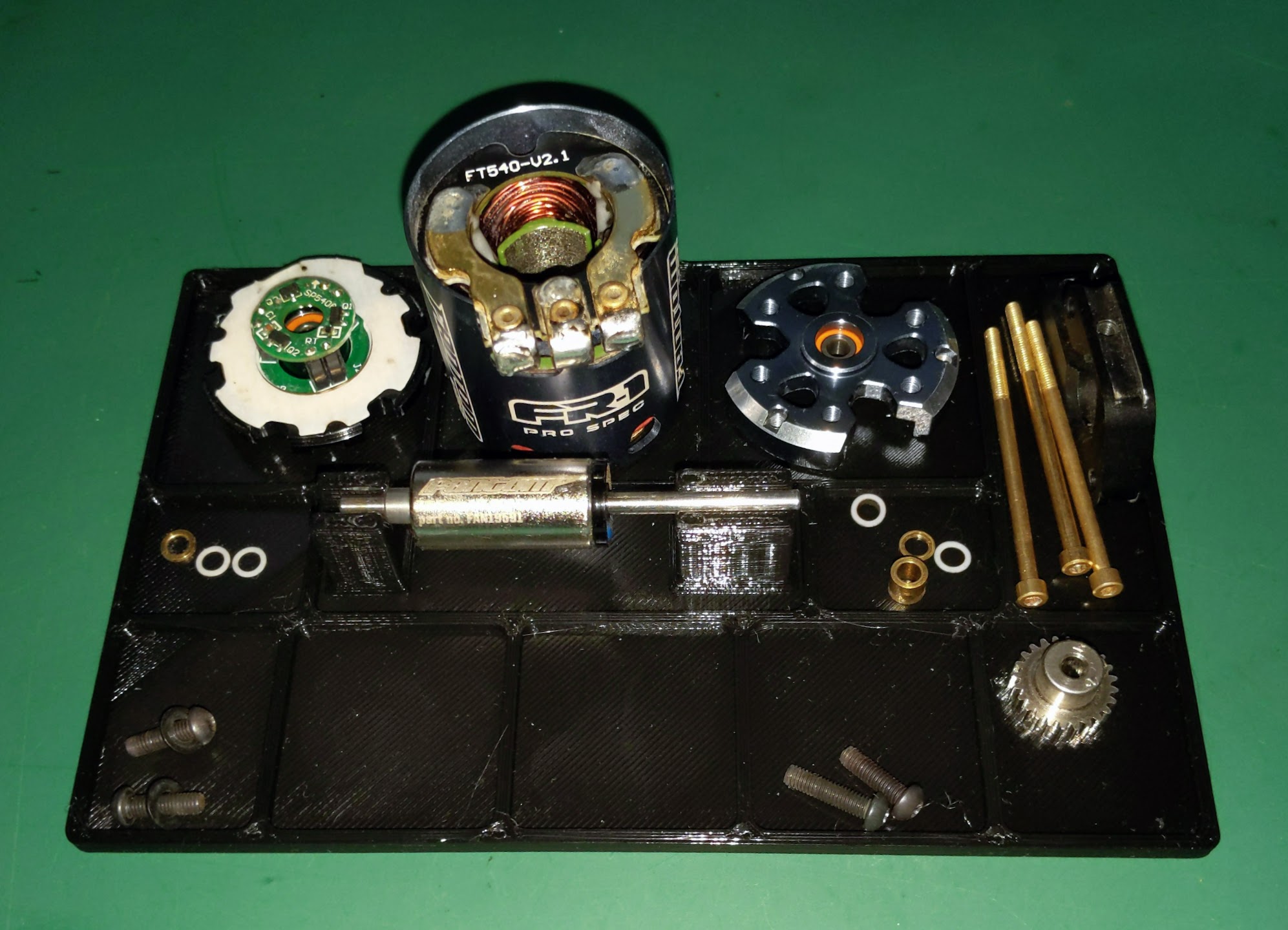 RC Motor 1/10th Scale workstation/parts holder by defMondo | Download ...