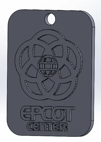 Retro Epcot Logo Keychain by BilboBaggins047 | Download free STL model ...