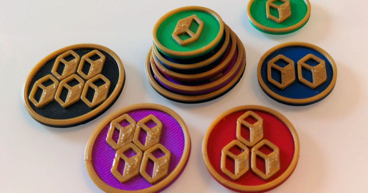 Android Netrunner - Credit & Virus Tokens by mnemic | Download free STL ...