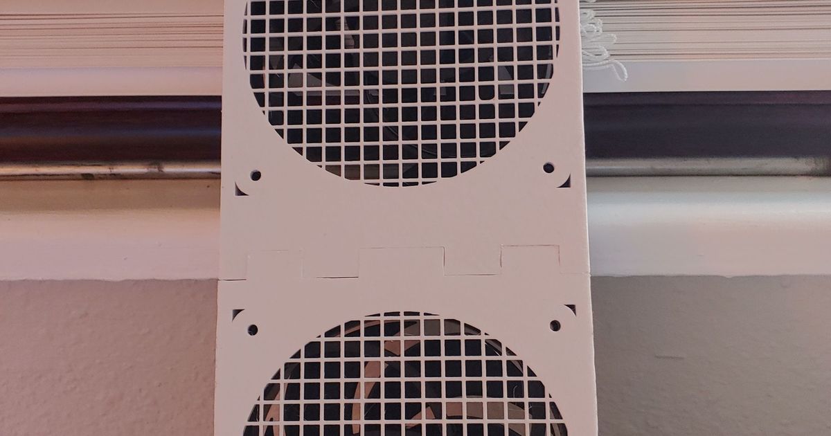 Computer fans to Window Fan by JessW420 | Download free STL model ...