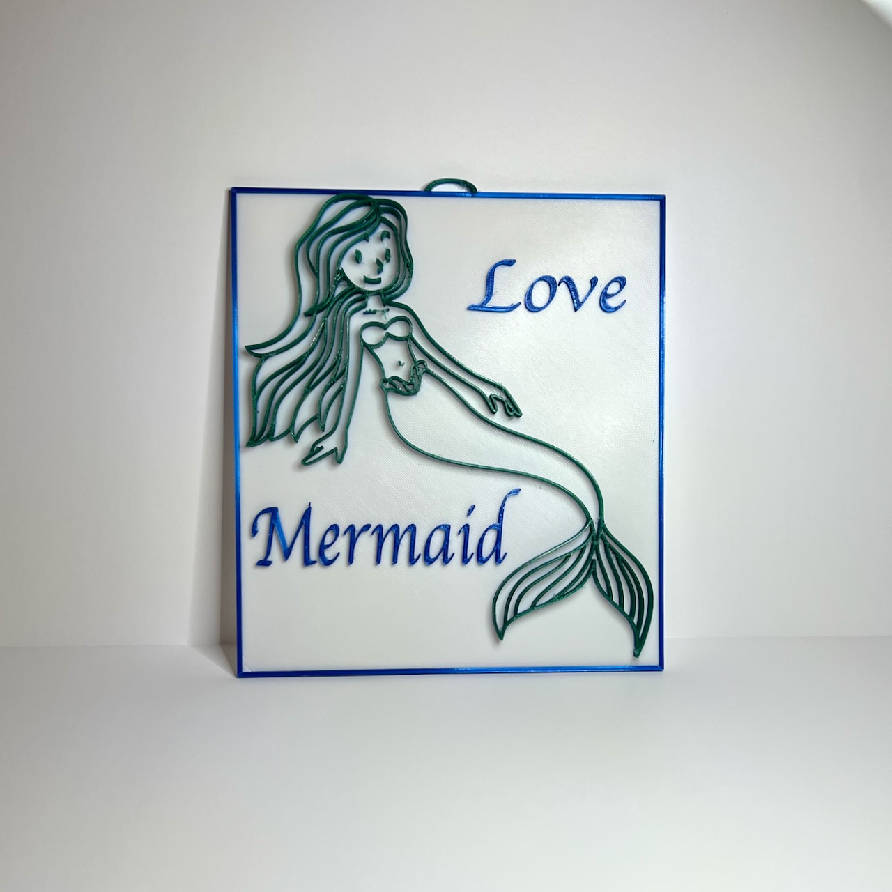 Mermaid wall art - manual color changes by Jake | Download free STL ...