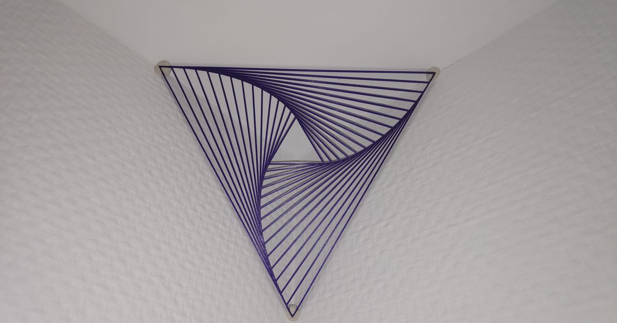 Spiral triangle wall decoration by recursiv3d | Download free STL model ...