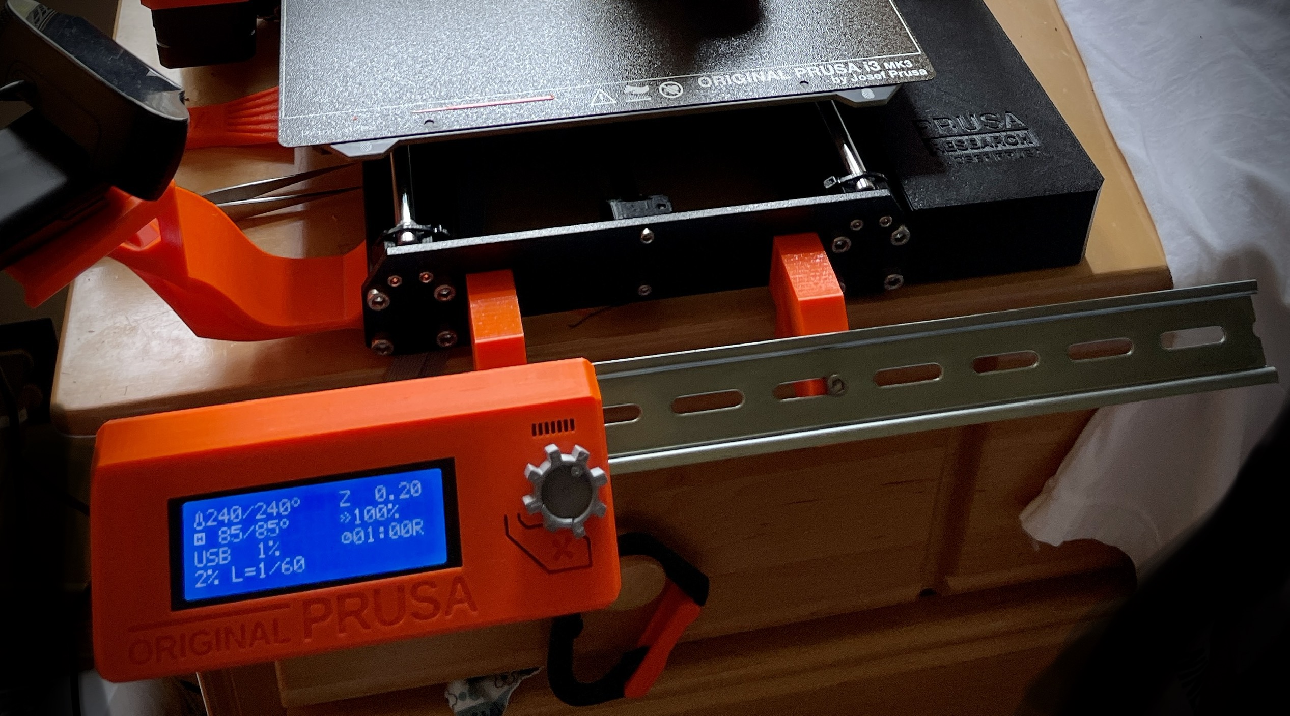 DIN rail clips for factory Prusa MK3S controller by Redneck Design ...