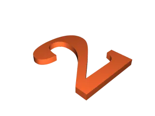House Number - 2 by eric272 | Download free STL model | Printables.com