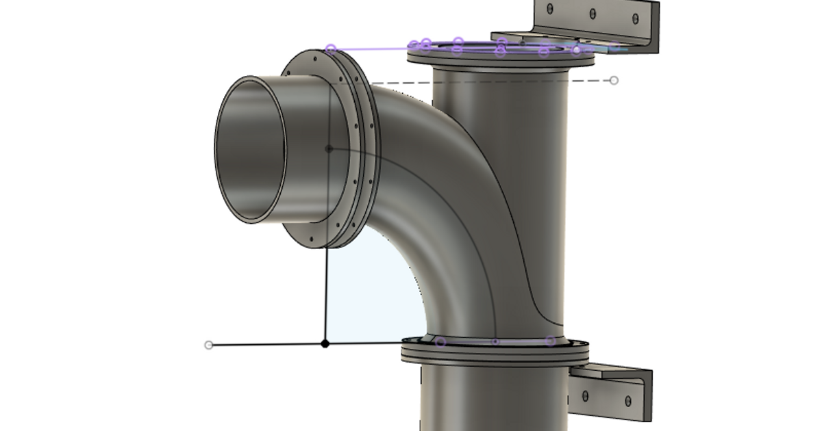 Dust collection 90 degree 4 in swivel by iporty | Download free STL ...