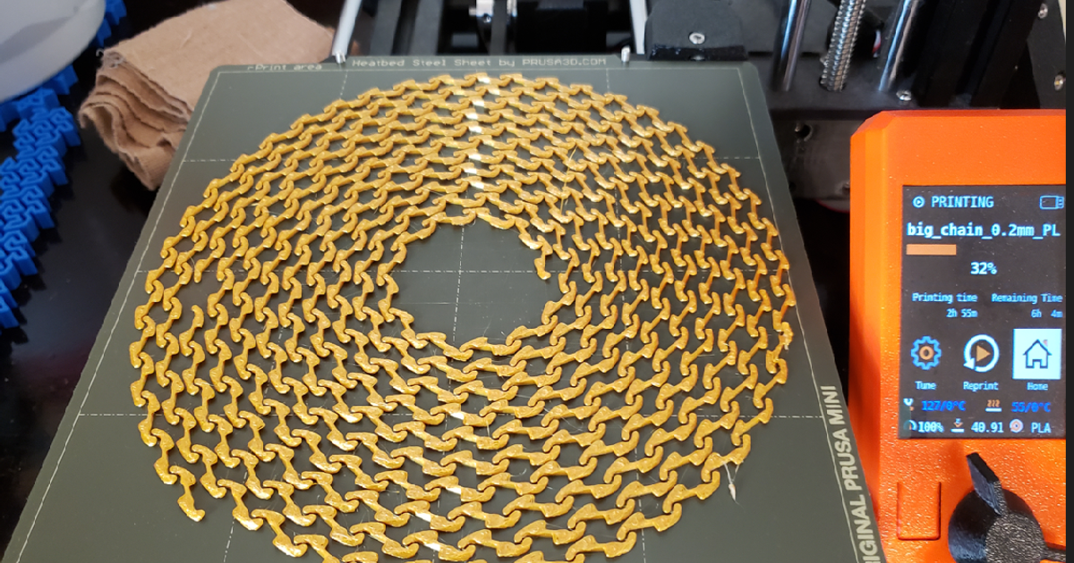 Twelve Foot Chain (about 3.2 M) by Openscaddad | Download free STL ...