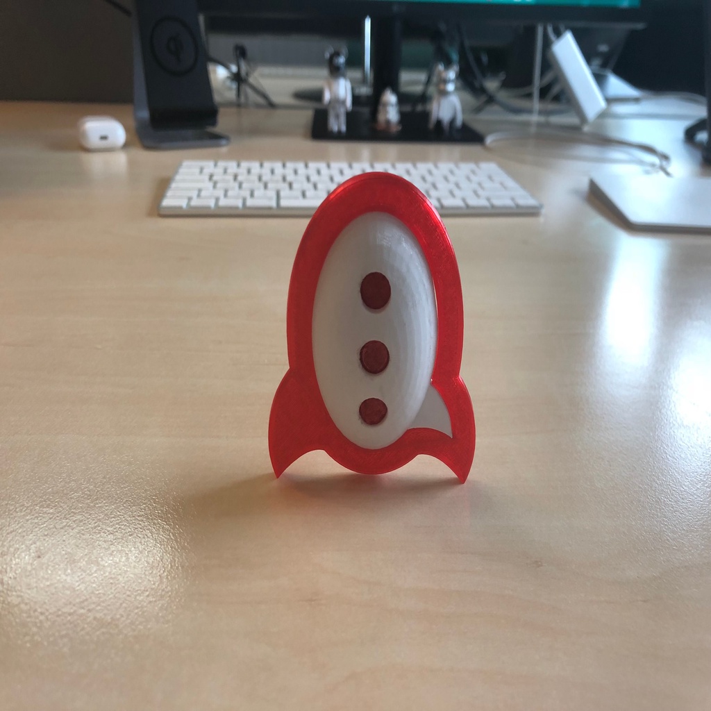3D Rocket.Chat logo by frdmn | Download free STL model | Printables.com