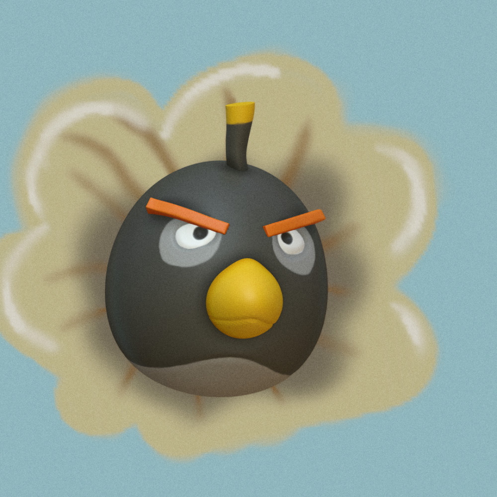 angry bird black bird bomb by sofi& ruth_3D | Download free STL model ...