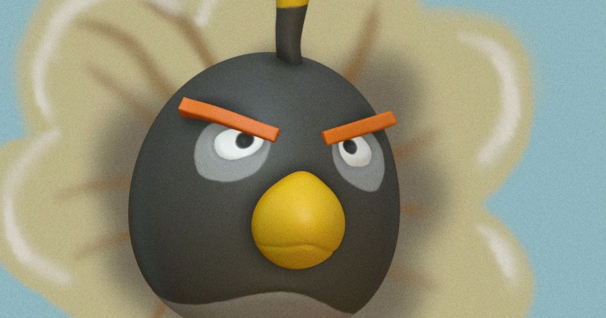 angry bird black bird bomb by sofi& ruth_3D | Download free STL model ...