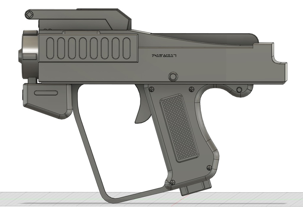 Star Wars DC15-XP117 blaster pistol version inspired by Halo 1:12 1:6 ...