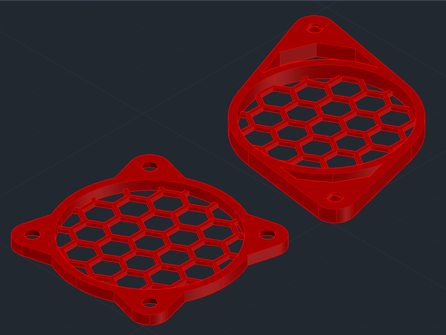Hex Fan Grills by ProtaDec | Download free STL model | Printables.com