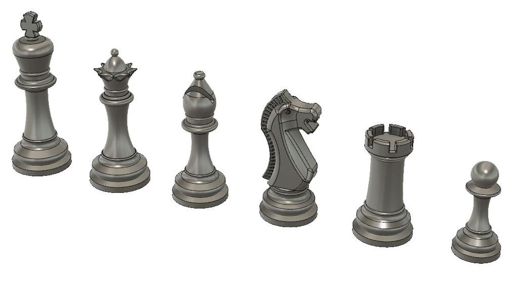 Simple/Classic Chess Set by lmatters | Download free STL model ...