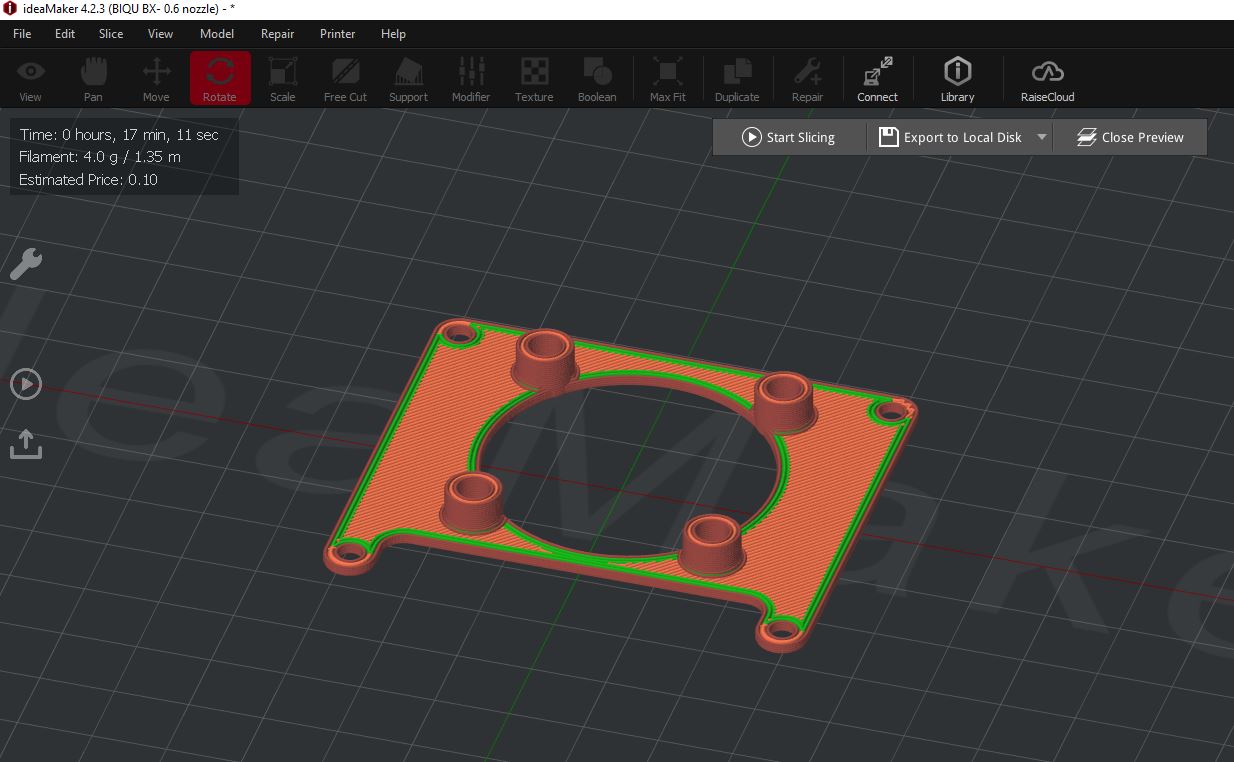 RASPBERRY PI 4B - 4040 FAN MOUNT PLATE by Predy | Download free STL ...