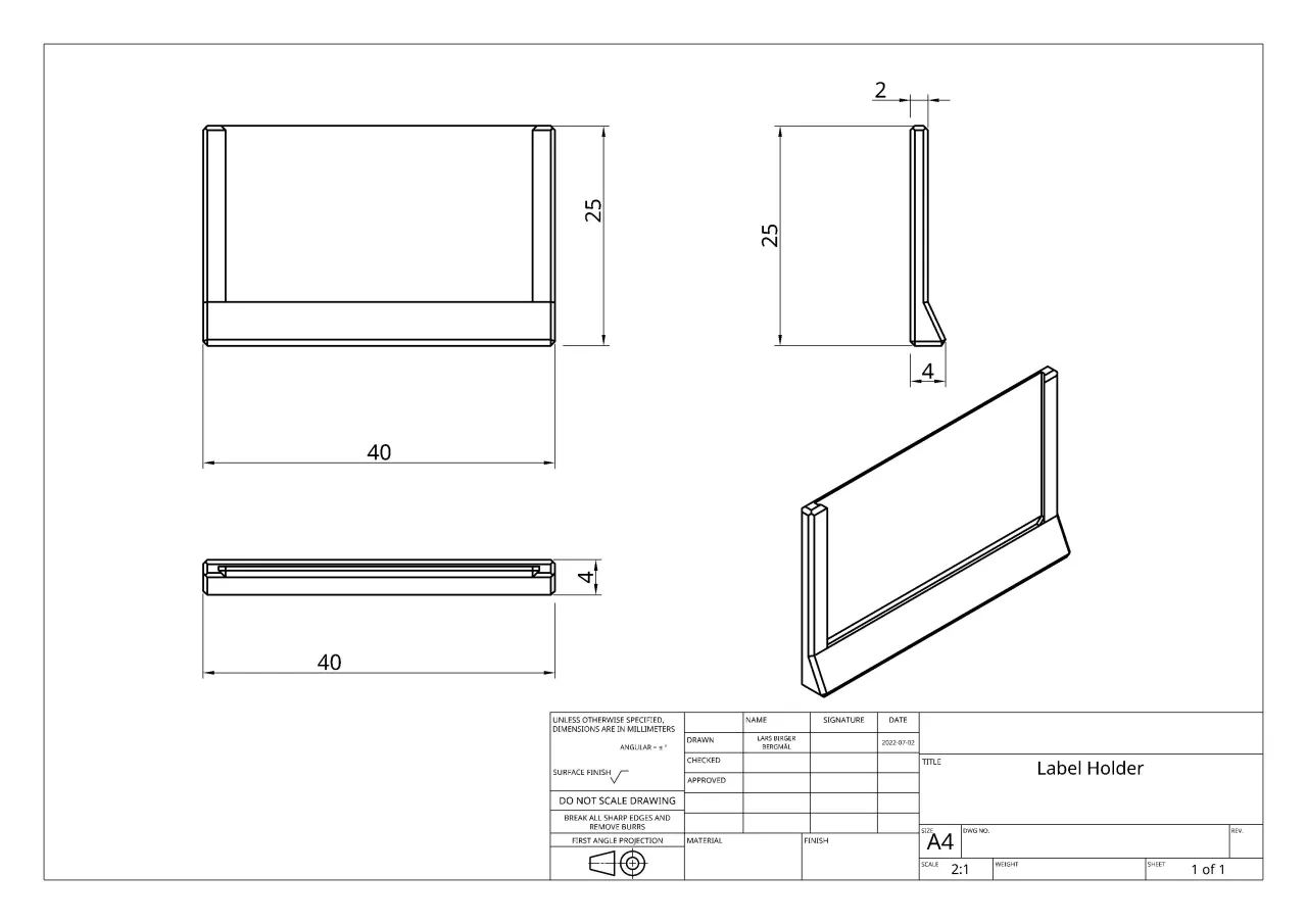Clip with modular labels by Lars Birger Bergmål | Download free STL ...
