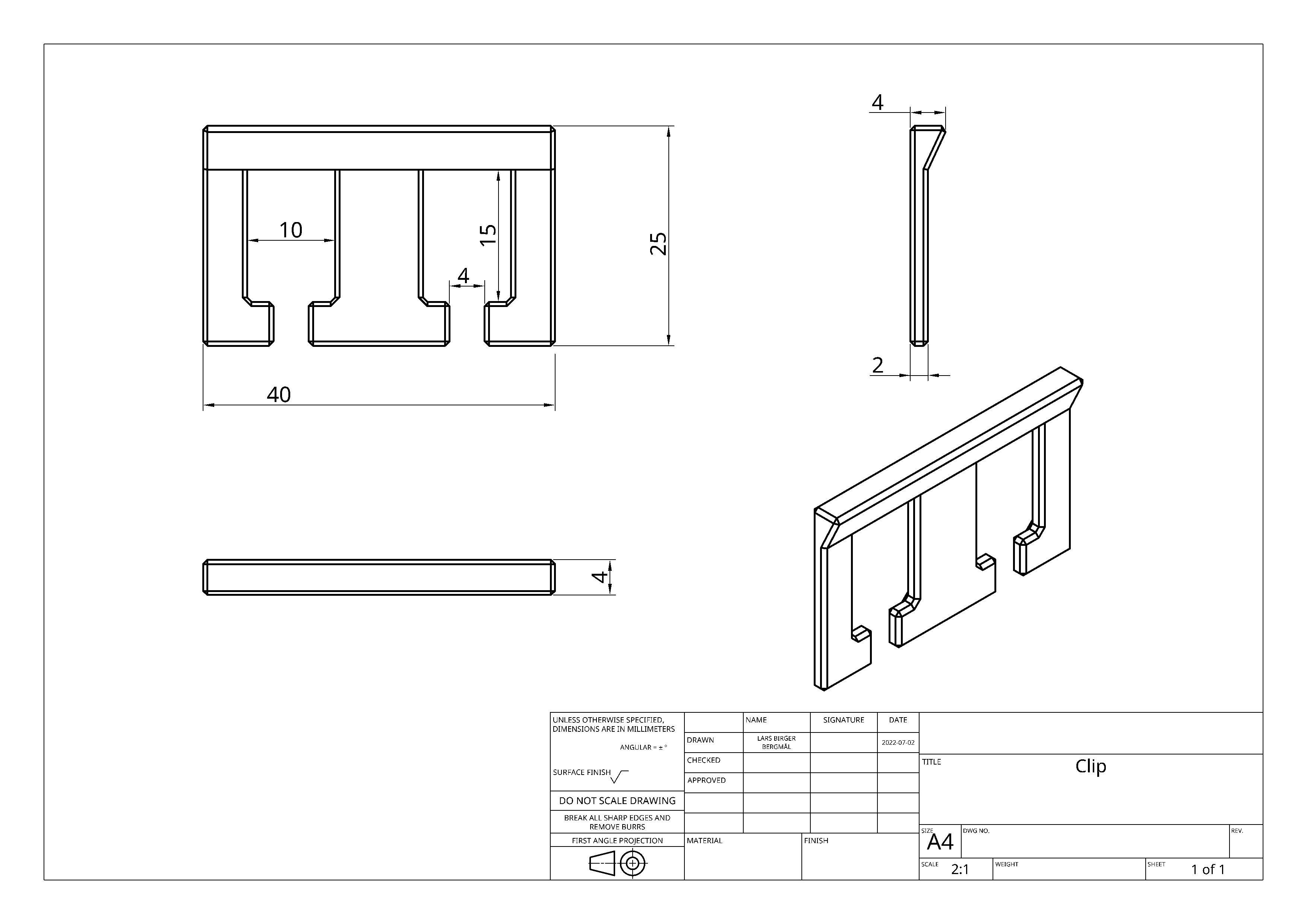 Clip with modular labels by Lars Birger Bergmål | Download free STL ...
