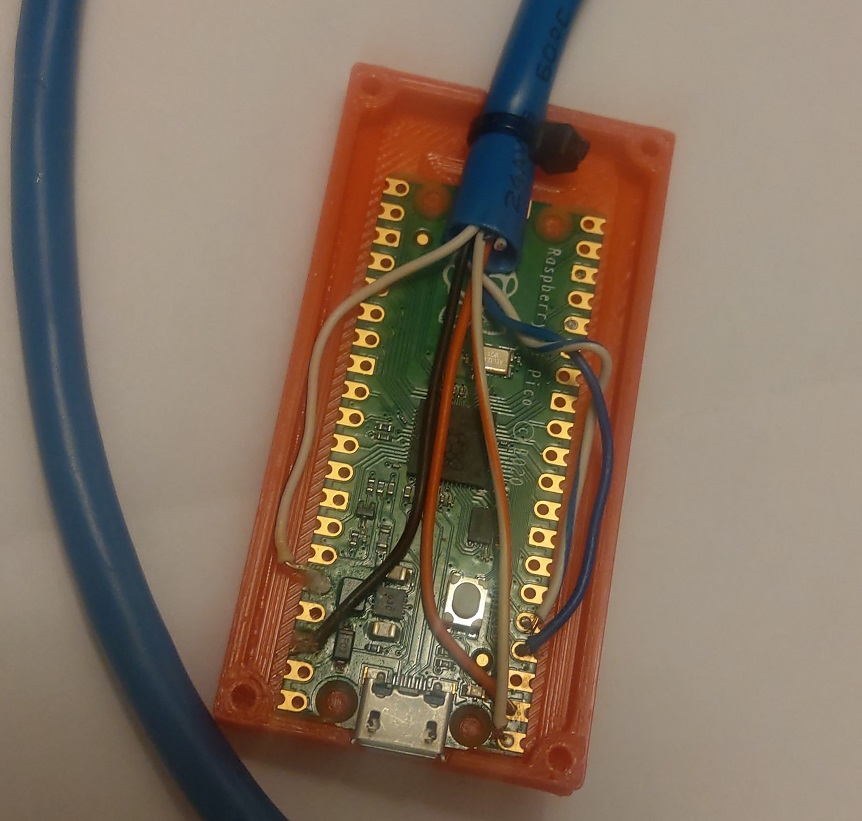 Raspberry Pi Pico case for ADXL345 accelerometer using Cat5e Cable by ...