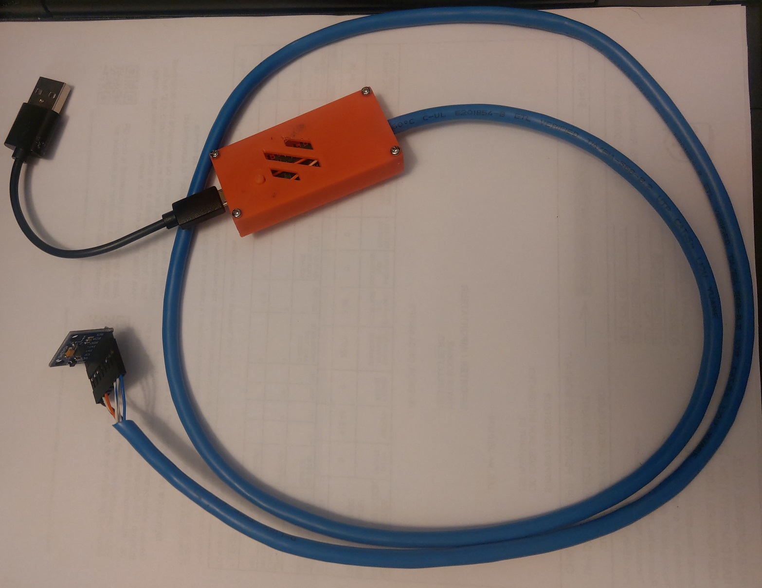 Raspberry Pi Pico case for ADXL345 accelerometer using Cat5e Cable by ...