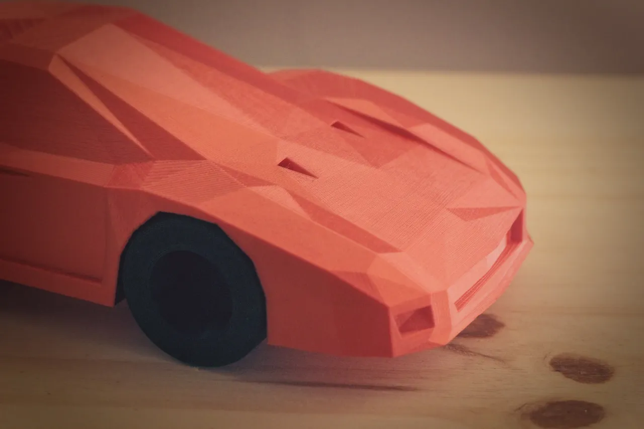 Low-Poly Ferrari F40 by Turtleman | Download free STL model ...