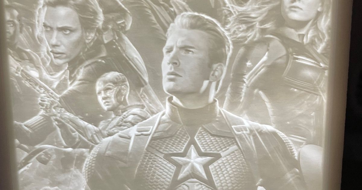Marvel Avengers Lithophane box by Steven | Download free STL model ...