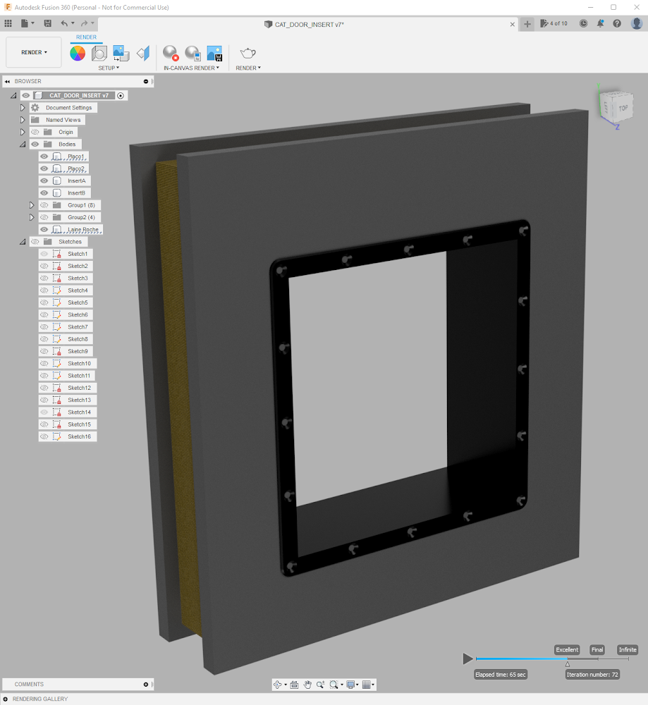 Cat door wall insert by Arnaud Le Coq | Download free STL model ...