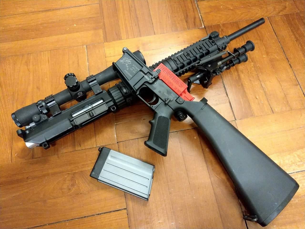 Airsoft GBBR AR lower receiver cover by Mui the GBB Marksman by DGworks ...