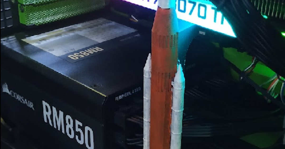 Fancy SLS rocket GPU stand by Filip Ryba | Download free STL model ...