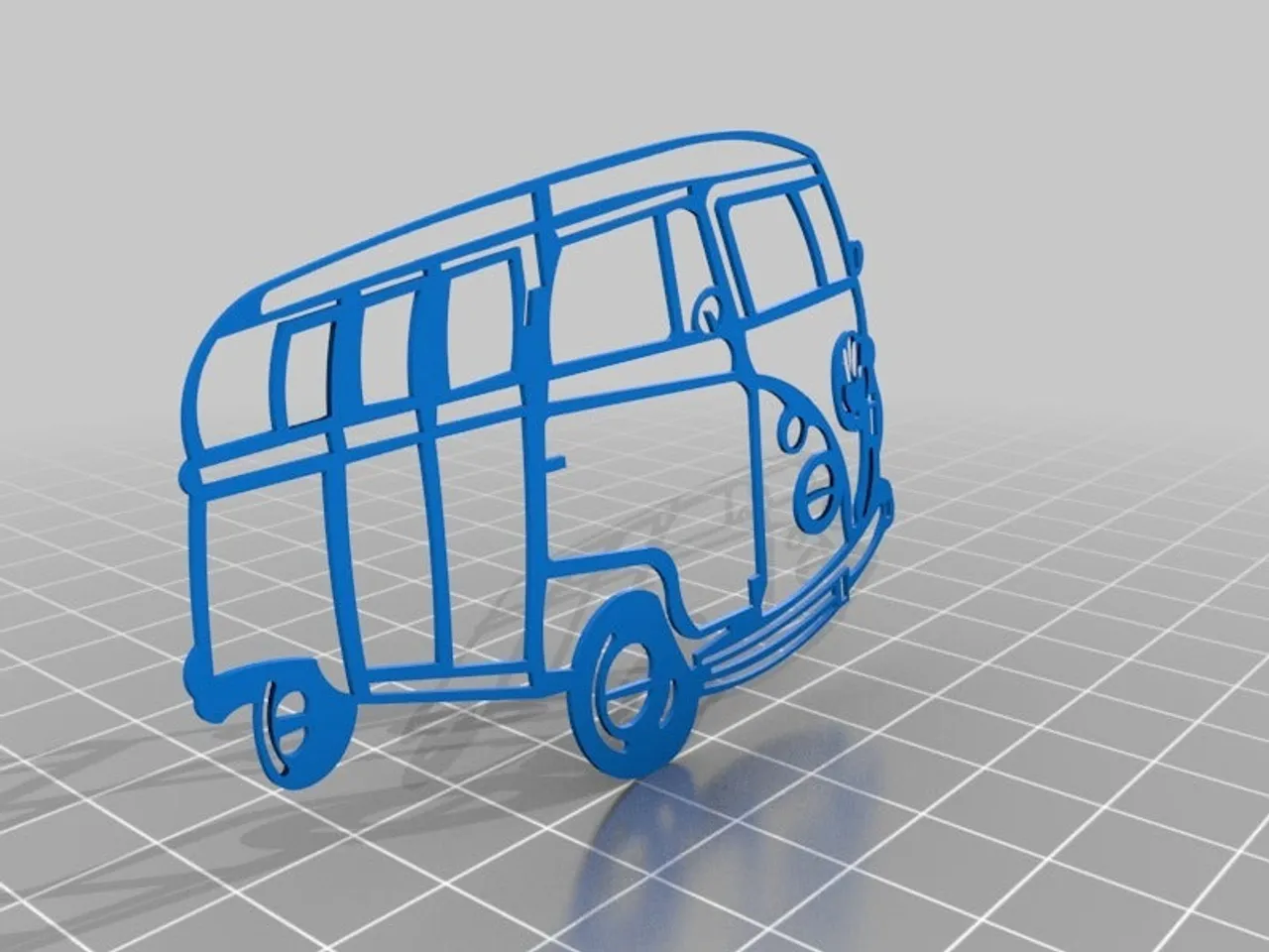 VW Combi Van Wall Art by Jace1969 | Download free STL model ...
