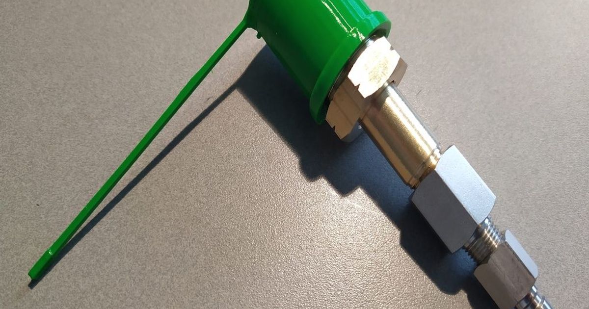 Dust Cap for CGA-580 Gas Fitting by mikeller | Download free STL model ...