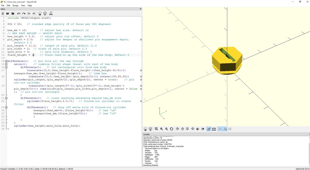 RC hex hub SCAD Fixed by PontiacFirebird | Download free STL model ...