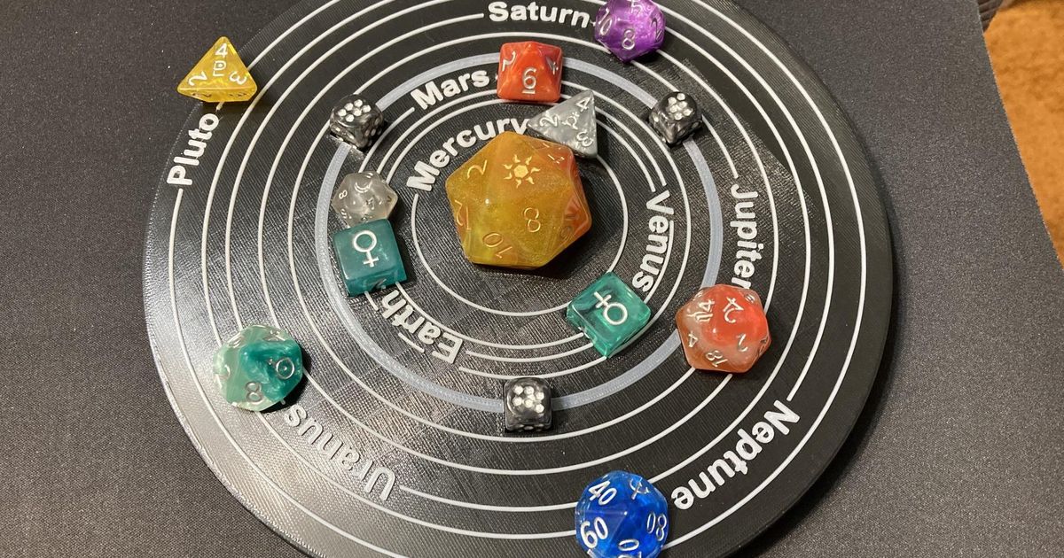Solar System Dice Display by ChrisJD32 | Download free STL model ...