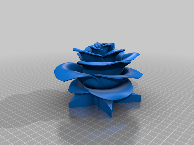 Rose with a base by Sci3D | Download free STL model | Printables.com