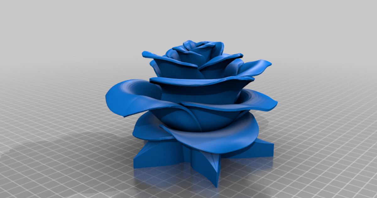 Rose with a base by Sci3D | Download free STL model | Printables.com