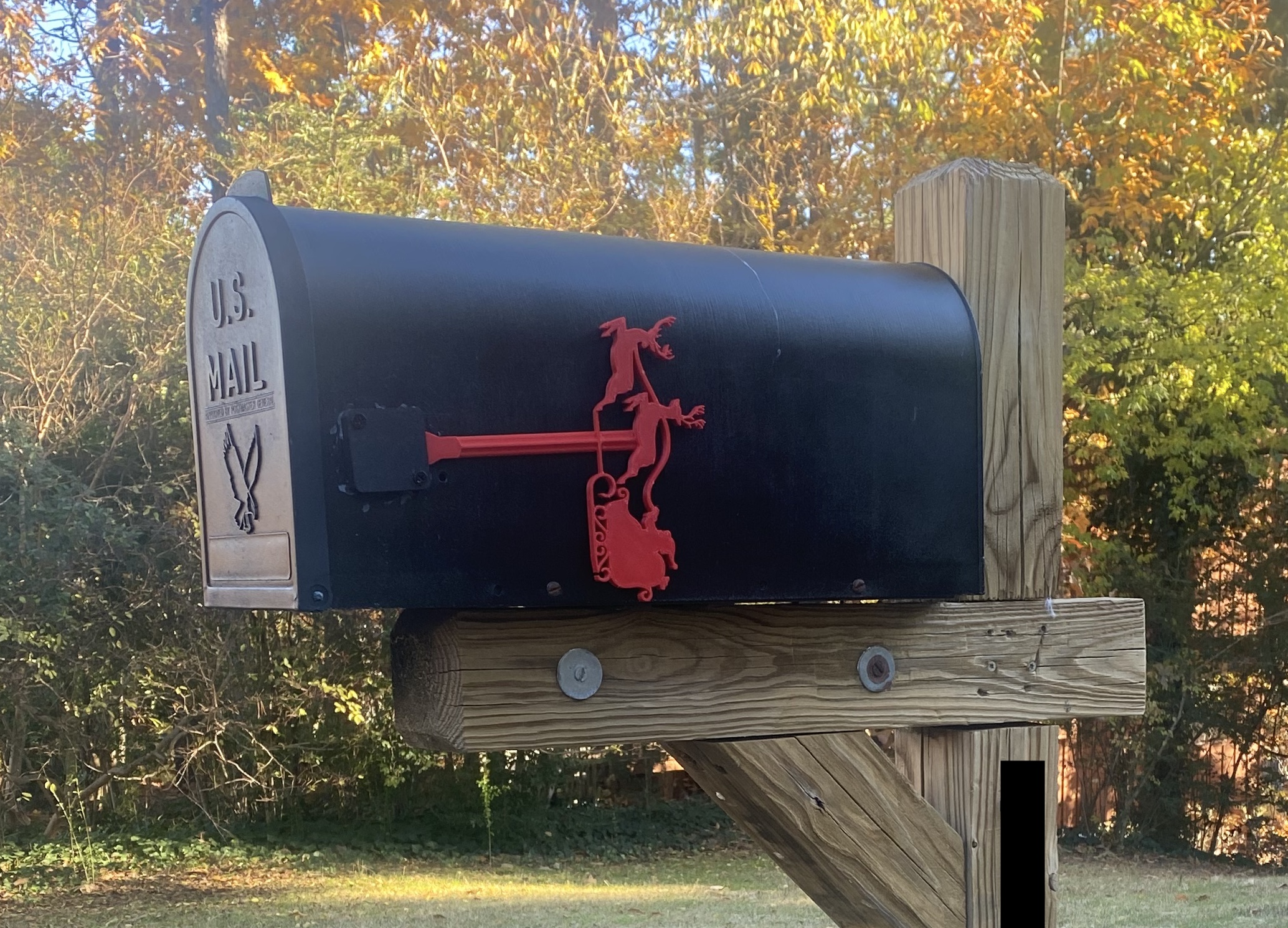 Mailbox Flag System with different flags (Fleur de lis, Christmas ...