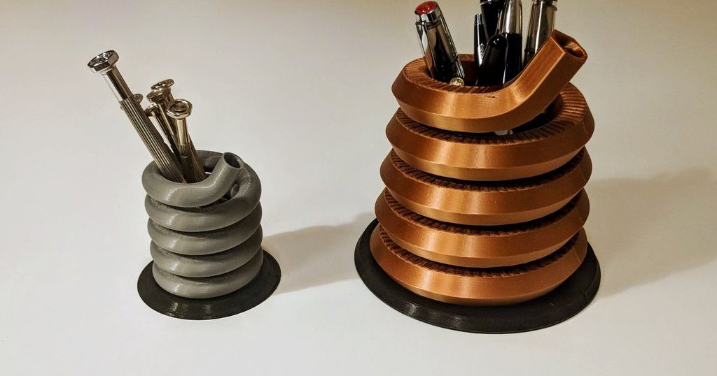 Pen or Tool Stand / Spring Design by blecheimer | Download free STL ...