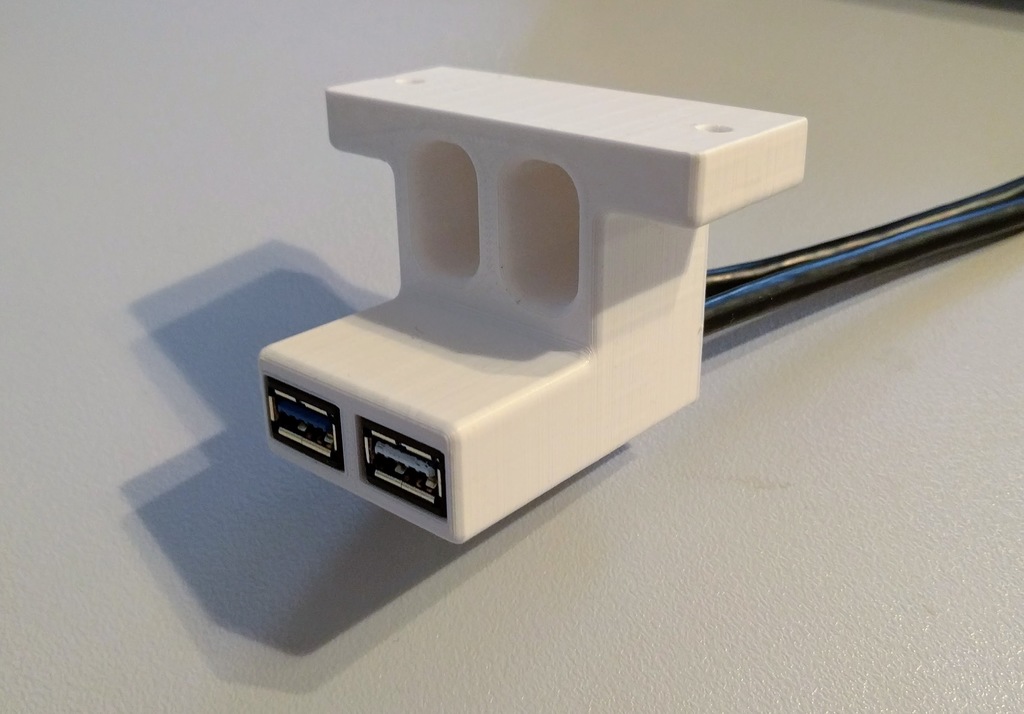 USB Holder for undertable mount (flat & angled) by blecheimer ...
