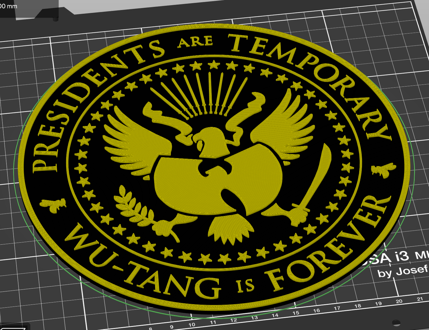 Wu-Tang Plaque by Heli3D | Download free STL model | Printables.com